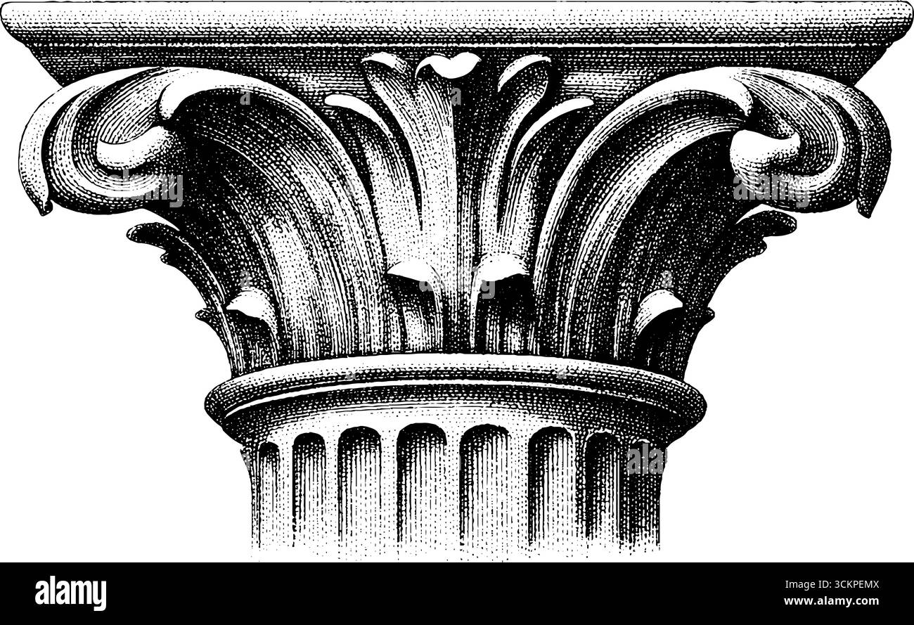 Fragment of an architectural relief Stock Vector Images - Alamy