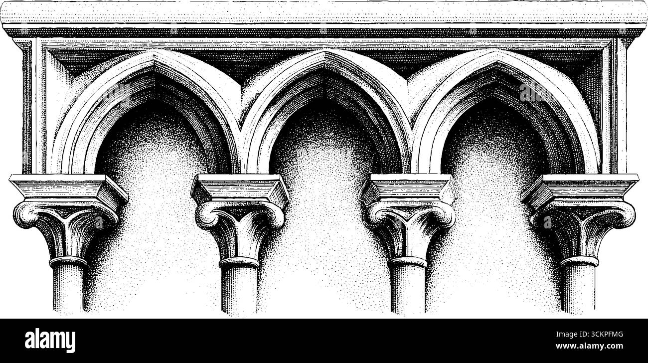 Intricate islamic geometric mashrabiya design with arch lattice ...