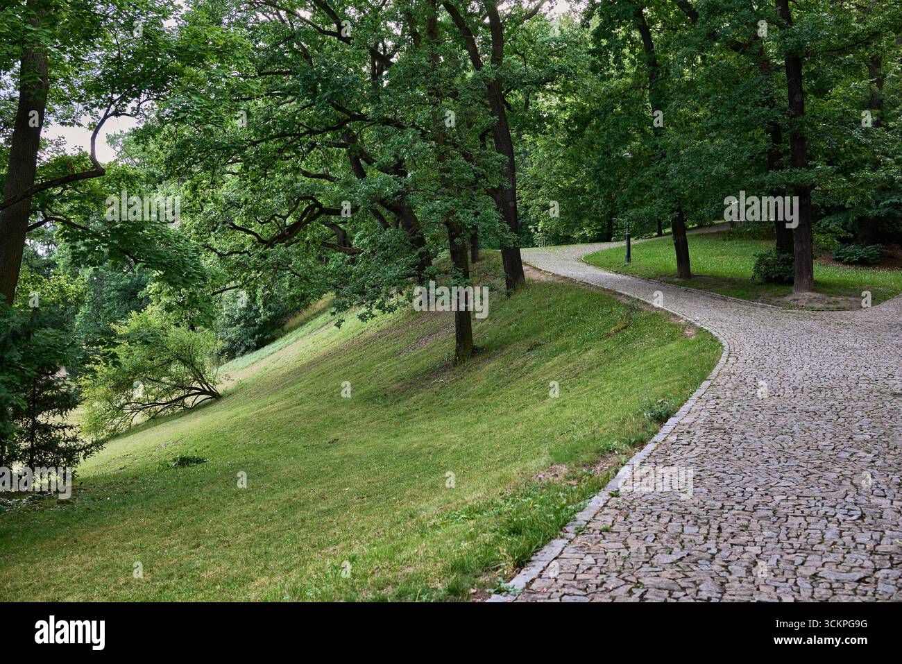 Landscape of Petrin hill park in Prague, capital of Czech Republic ...