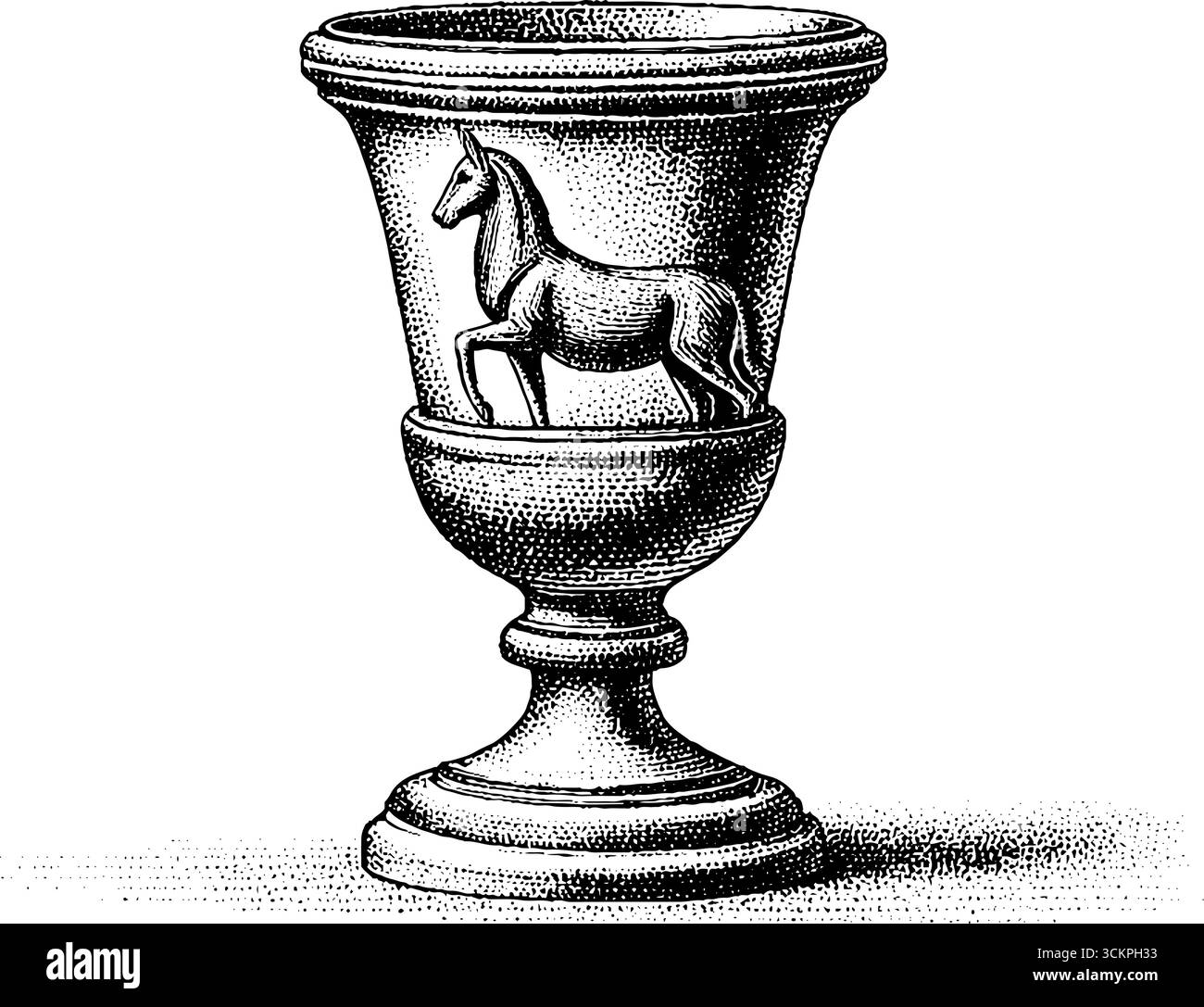 Pre columbian ceremonial goblet with animal silhouette design for ...