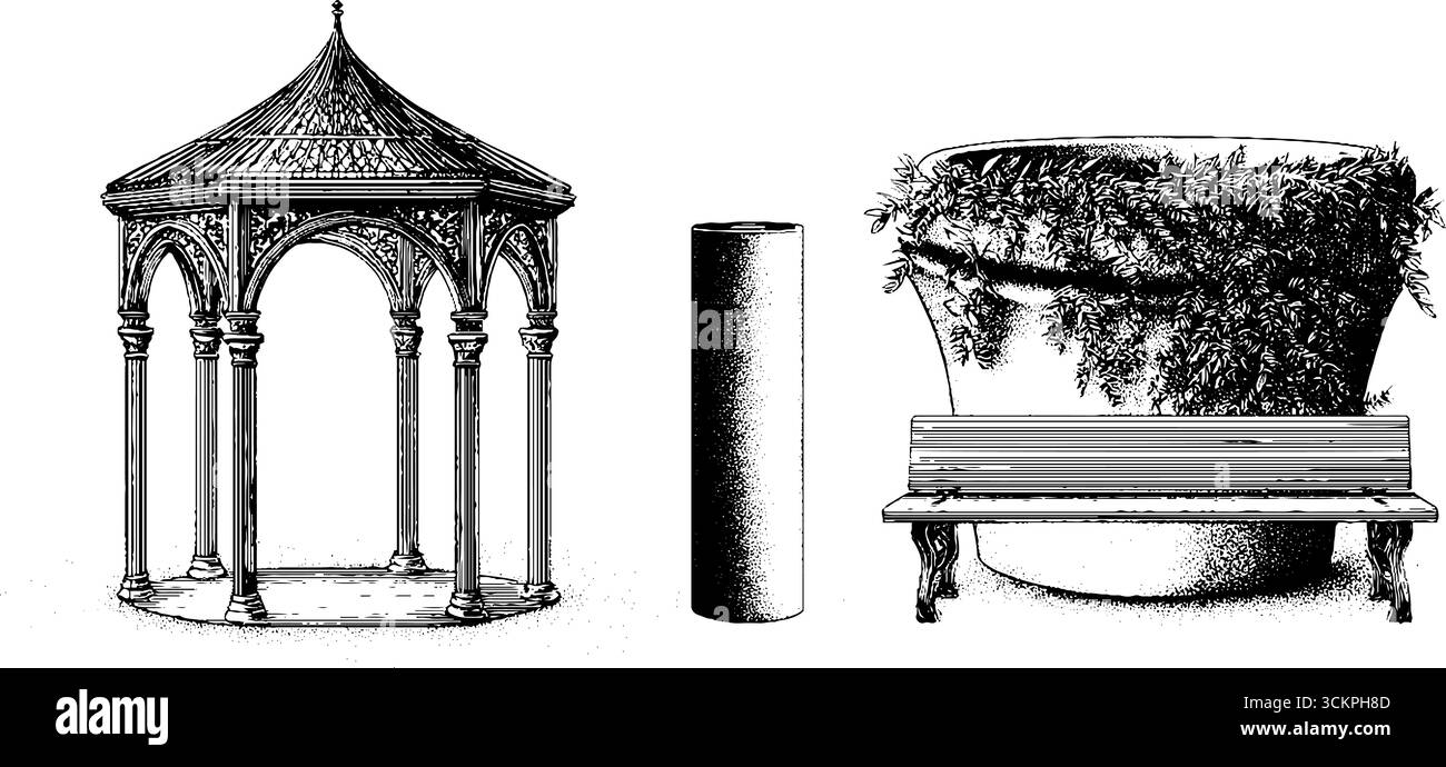 Cylindrical pavilion Stock Vector Images - Alamy