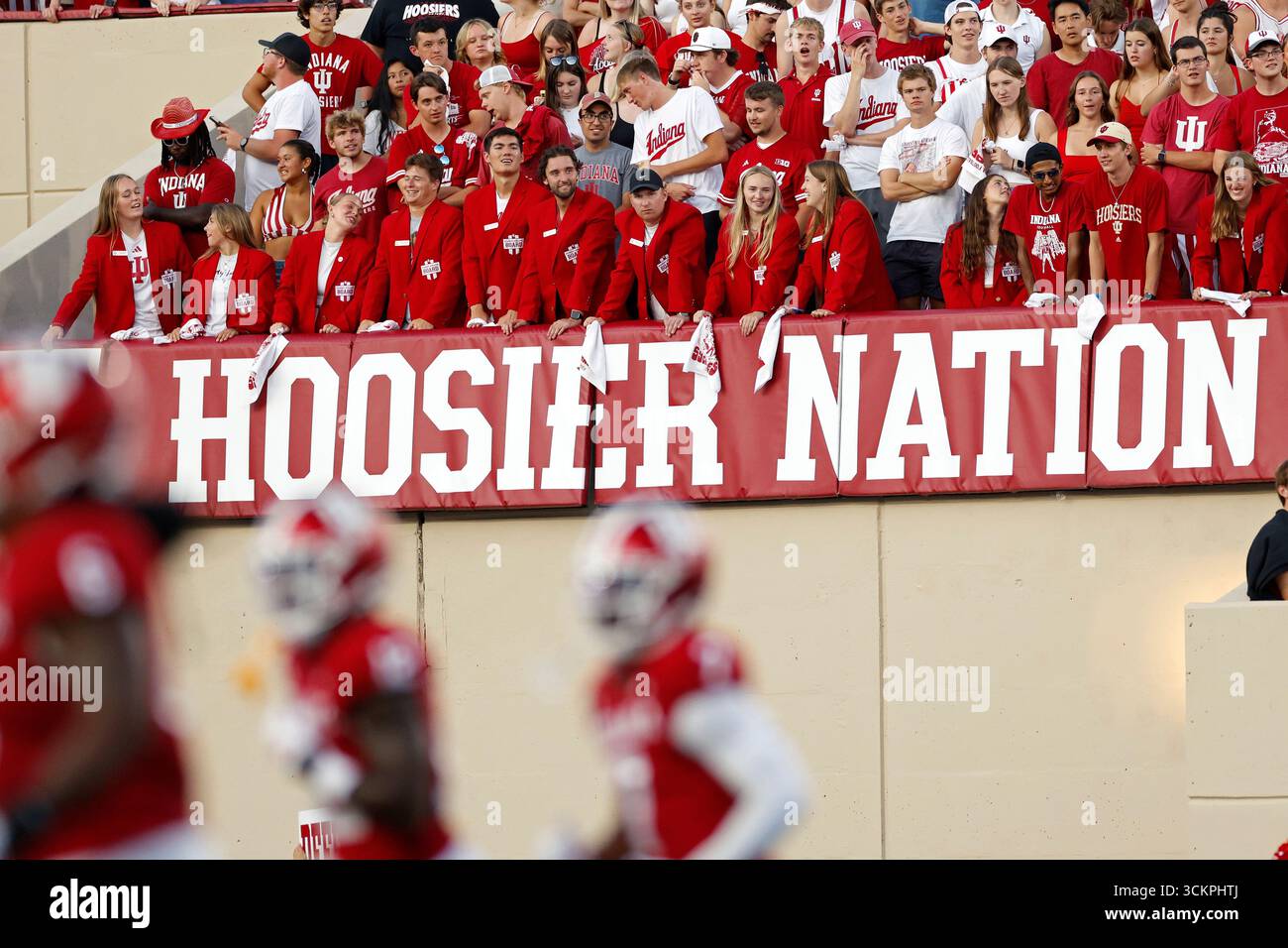 BLOOMINGTON, IN - SEPTEMBER 12: Indiana Hoosiers fans look on during a ...
