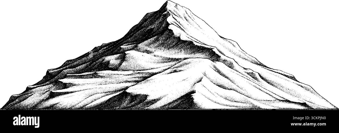 Dotwork tattoo design of snowdrift mound with intricate shading Stock ...