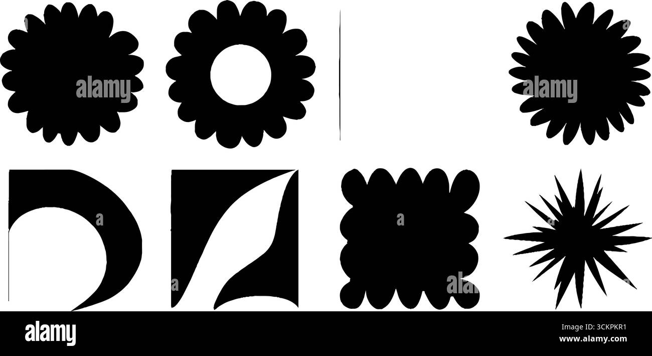 Abstract arrangement bold shapes Cut Out Stock Images & Pictures - Alamy