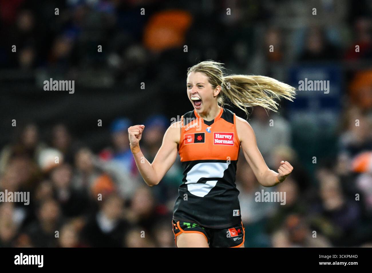 Sara Howley of the Giants celebrates after scoring a goal during the ...