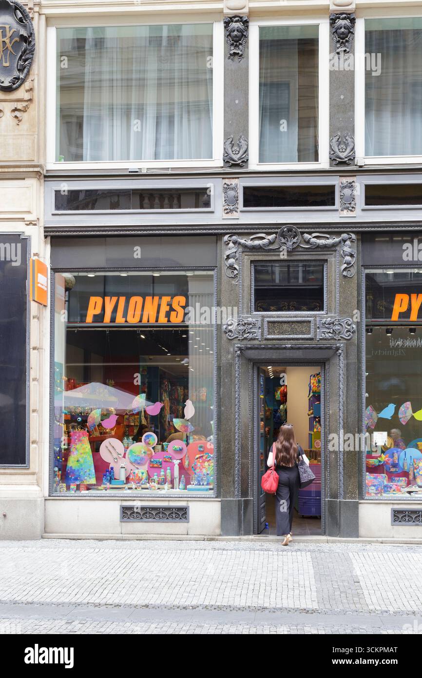 Pylones store front, Prague, Czech Republic Stock Photo - Alamy