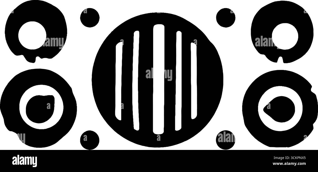 Retro radio elements tuning Cut Out Stock Images & Pictures - Alamy