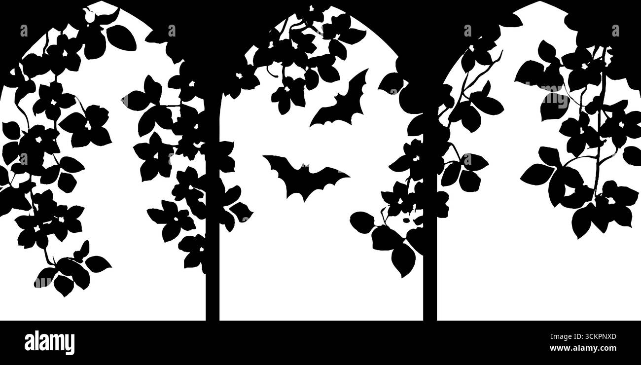 Gothic arch bats in Stock Vector Images - Alamy