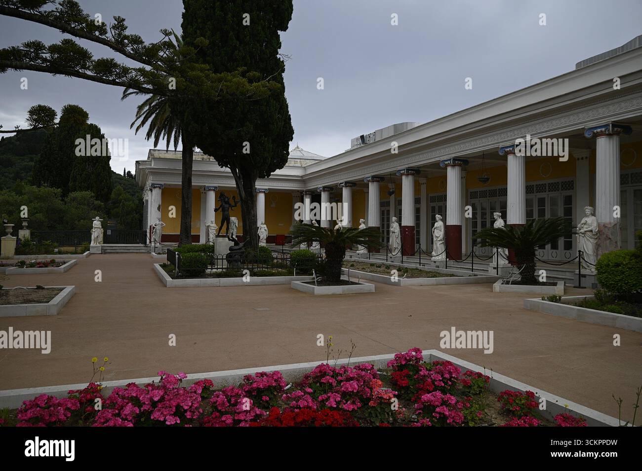 The Peristyle of the Muses a series of Ionic order columns adorned with ...