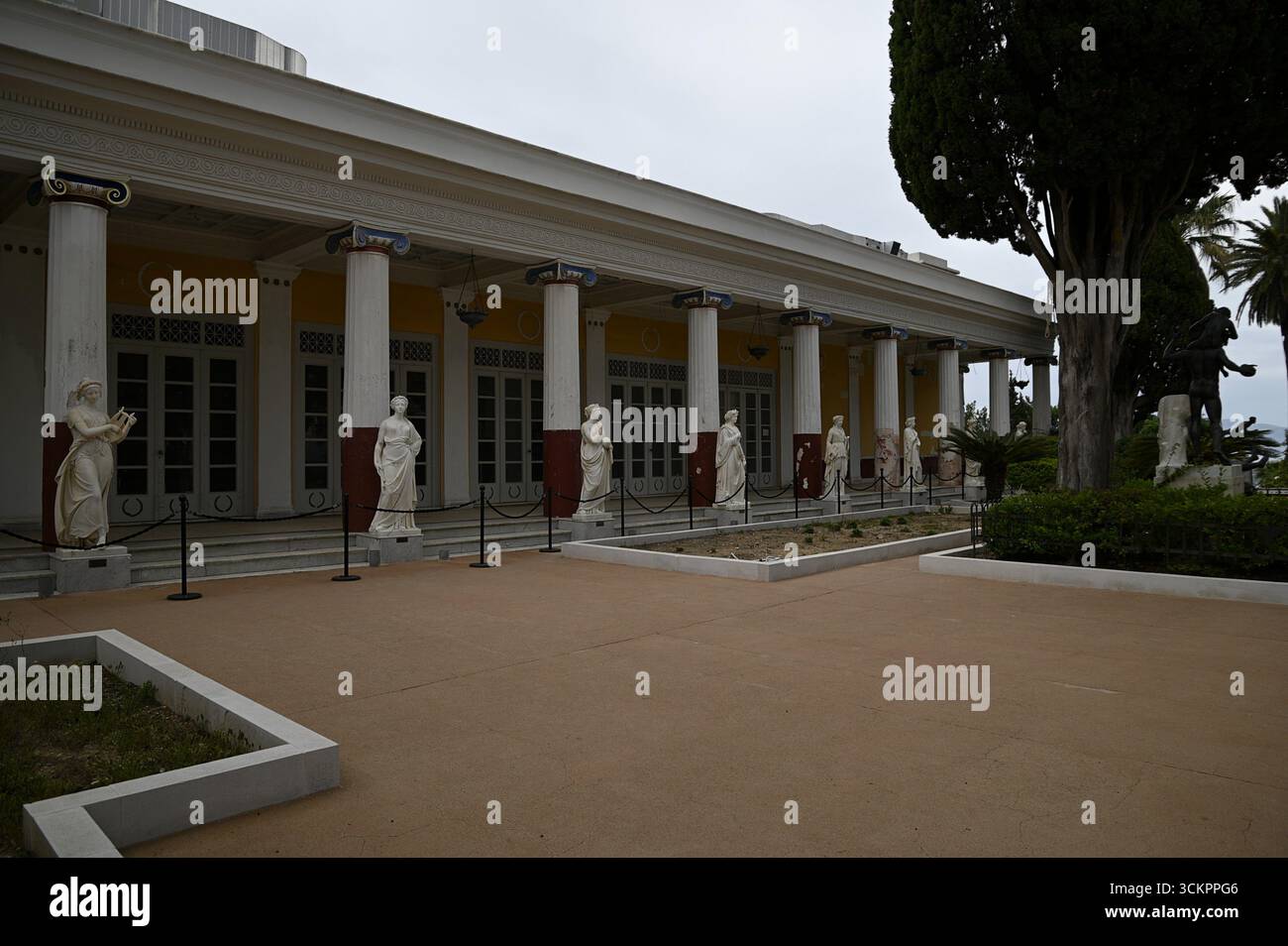 The Peristyle of the Muses a series of Ionic order columns adorned with ...