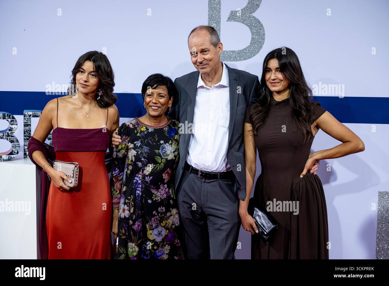 11 September 2025, Berlin: Christoph Mohn and his wife Shobhna Mohn ...