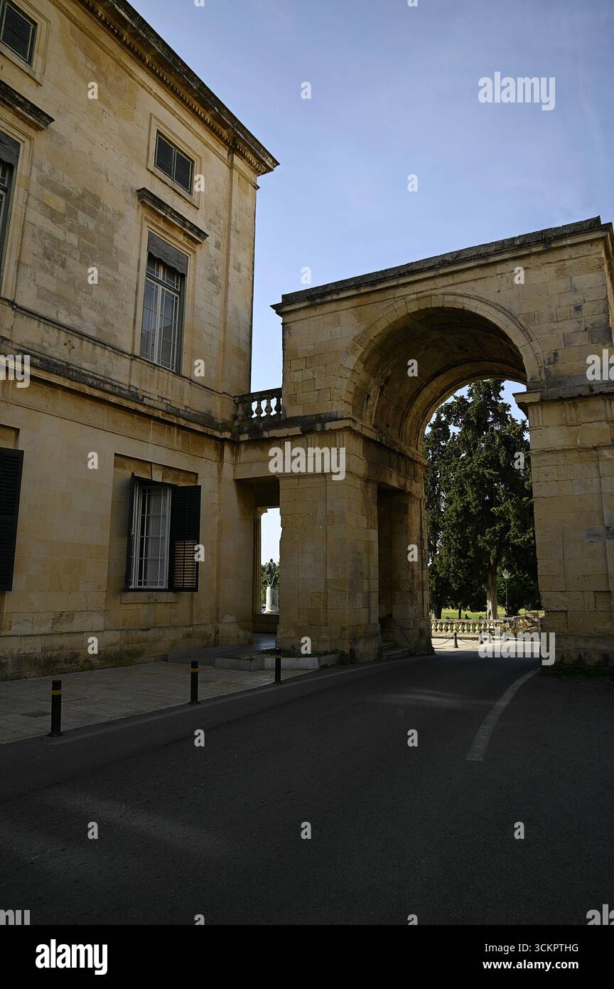 Greek Revival of Neoclassical architecture archway at the Palace of St ...