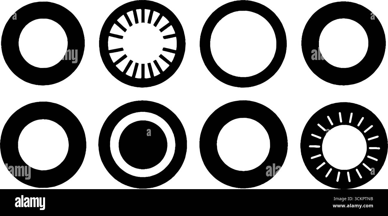 Retro radio elements tuning Cut Out Stock Images & Pictures - Alamy
