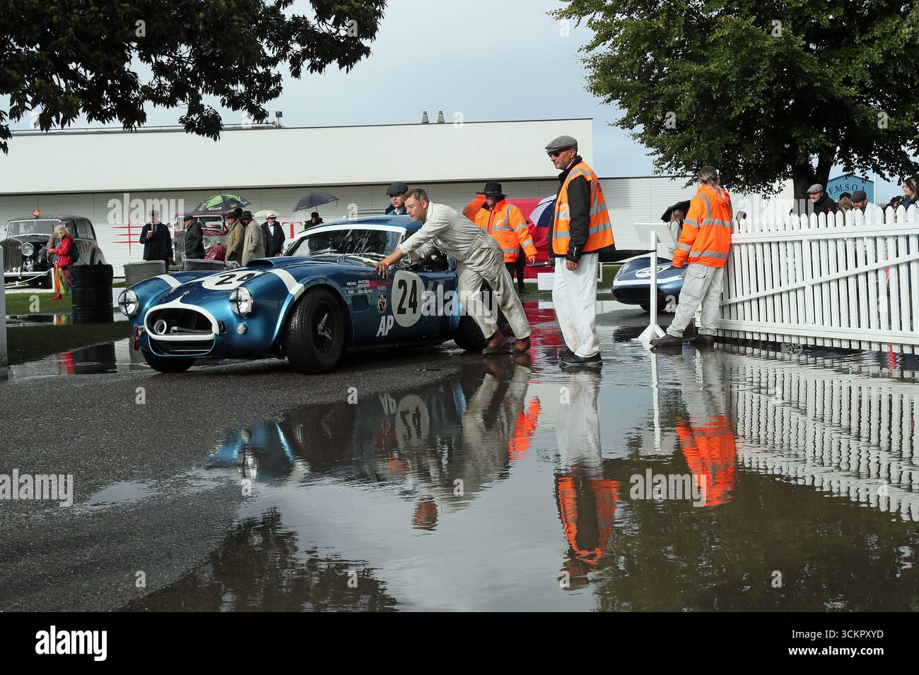 Goodwood, West Sussex, UK. 13th September 2025. Heavy rain clears but ...