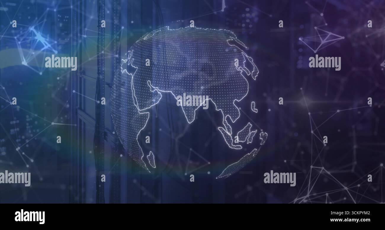 3d globe displaying mesh network hi-res stock photography and images ...