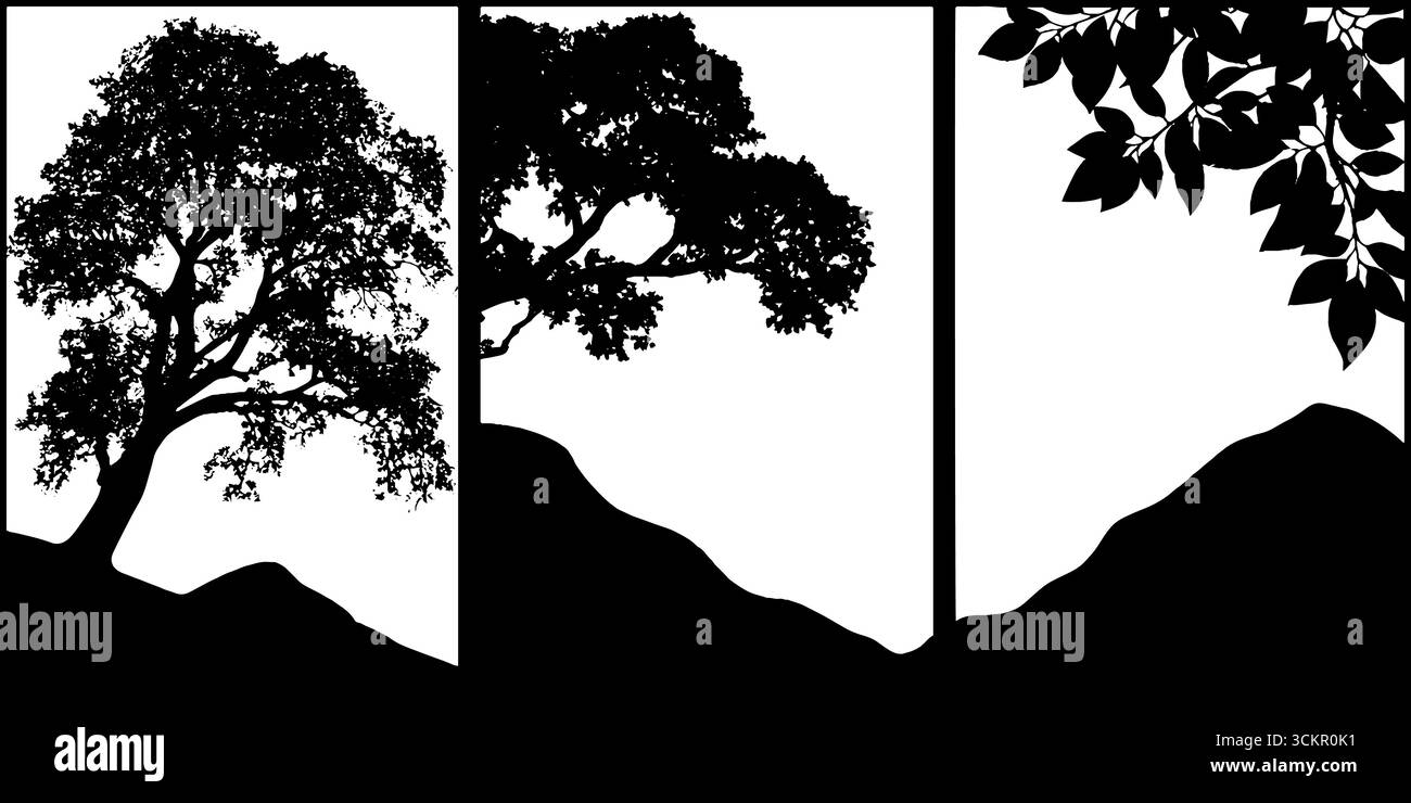 Foliage layered Black and White Stock Photos & Images - Alamy