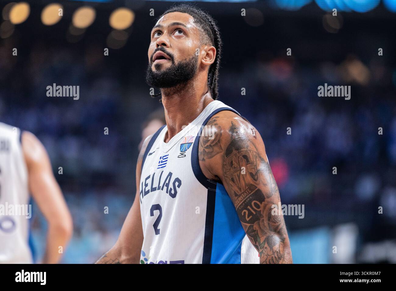 Tyler Dorsey of Greece seen in action during the semifinal of the FIBA ...