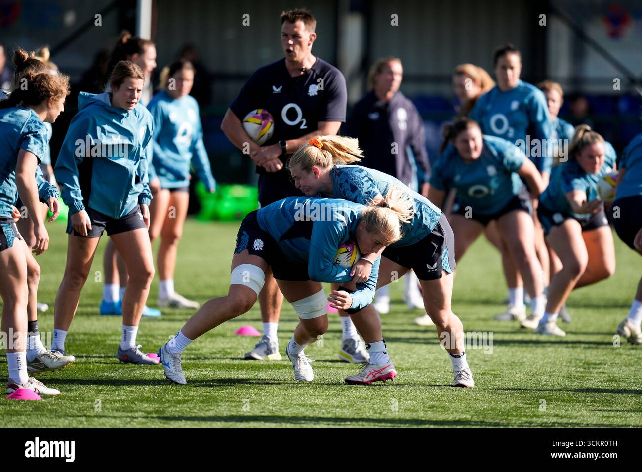 England's Alex Matthews (left) during a training session at SGS WISE ...