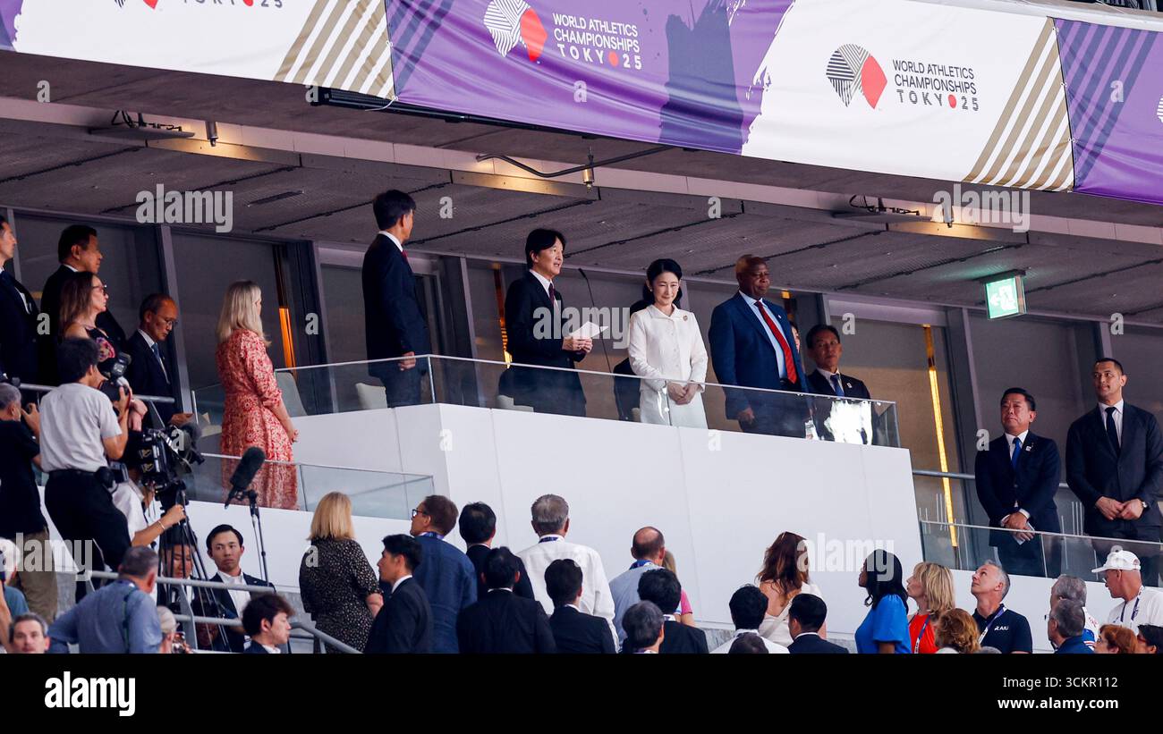 Emperor Naruhito of Japan gives a speech and Empress Masako Owada of ...