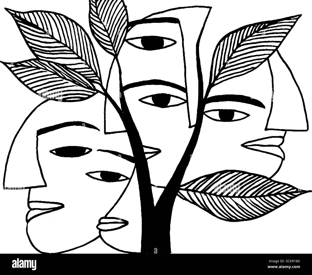 Abstract figurative composition Stock Vector Images - Alamy