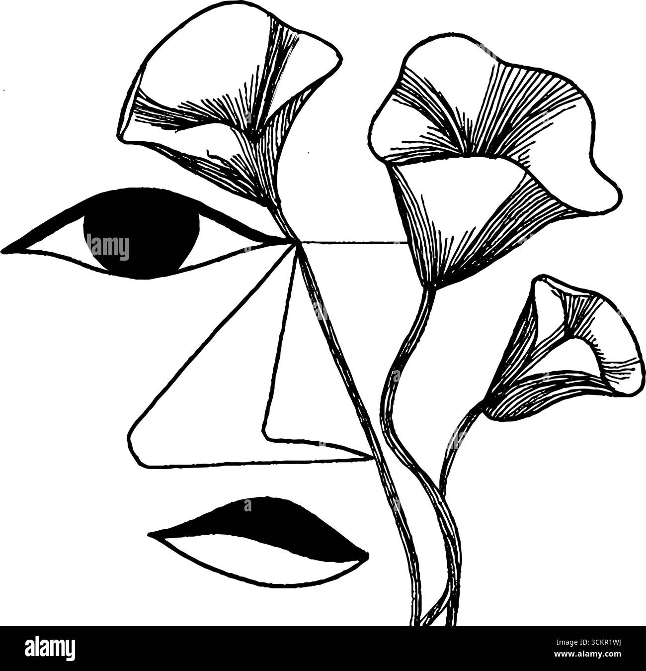 Blending floral shapes Cut Out Stock Images & Pictures - Alamy