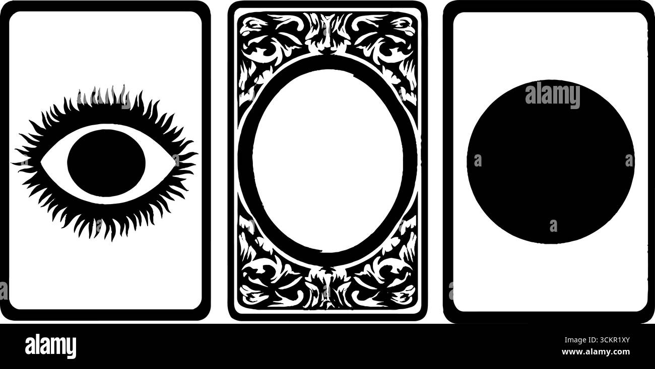 Mystical tarot card set featuring all seeing eye and cosmic symbols ...