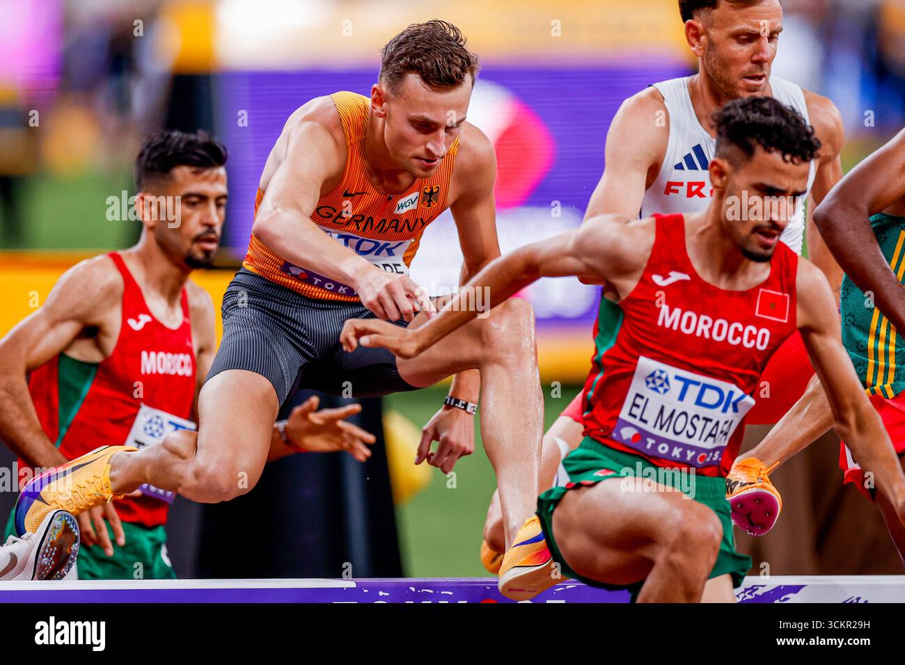 Karl Bebendorf of Germany competing in the Men's 3000 Metres ...