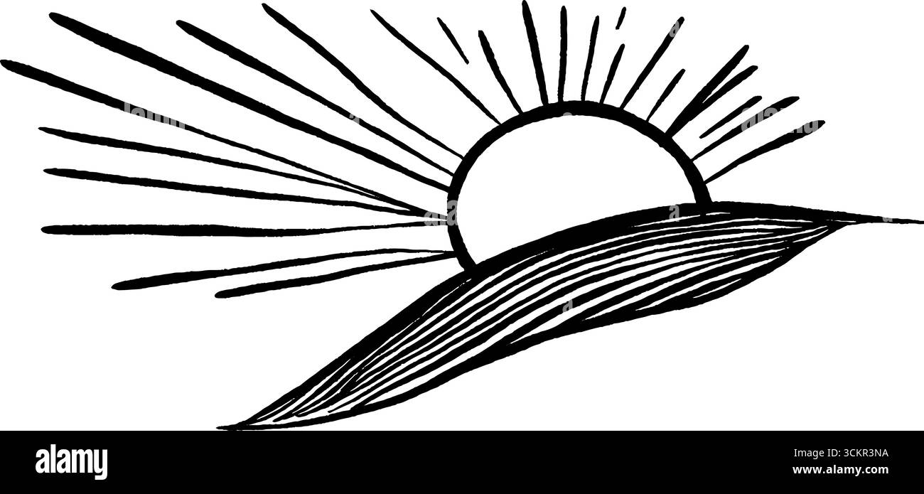 Hills lines landscape Cut Out Stock Images & Pictures - Alamy