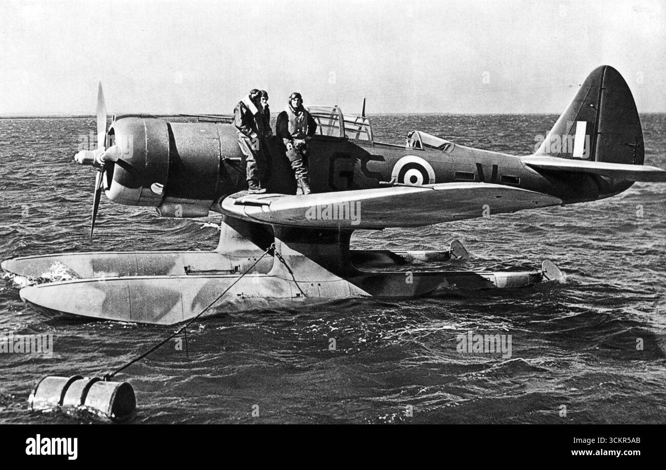Northrop N-3PB of No. 330 (Norwegian) Squadron RAF anchored to a buoy ...
