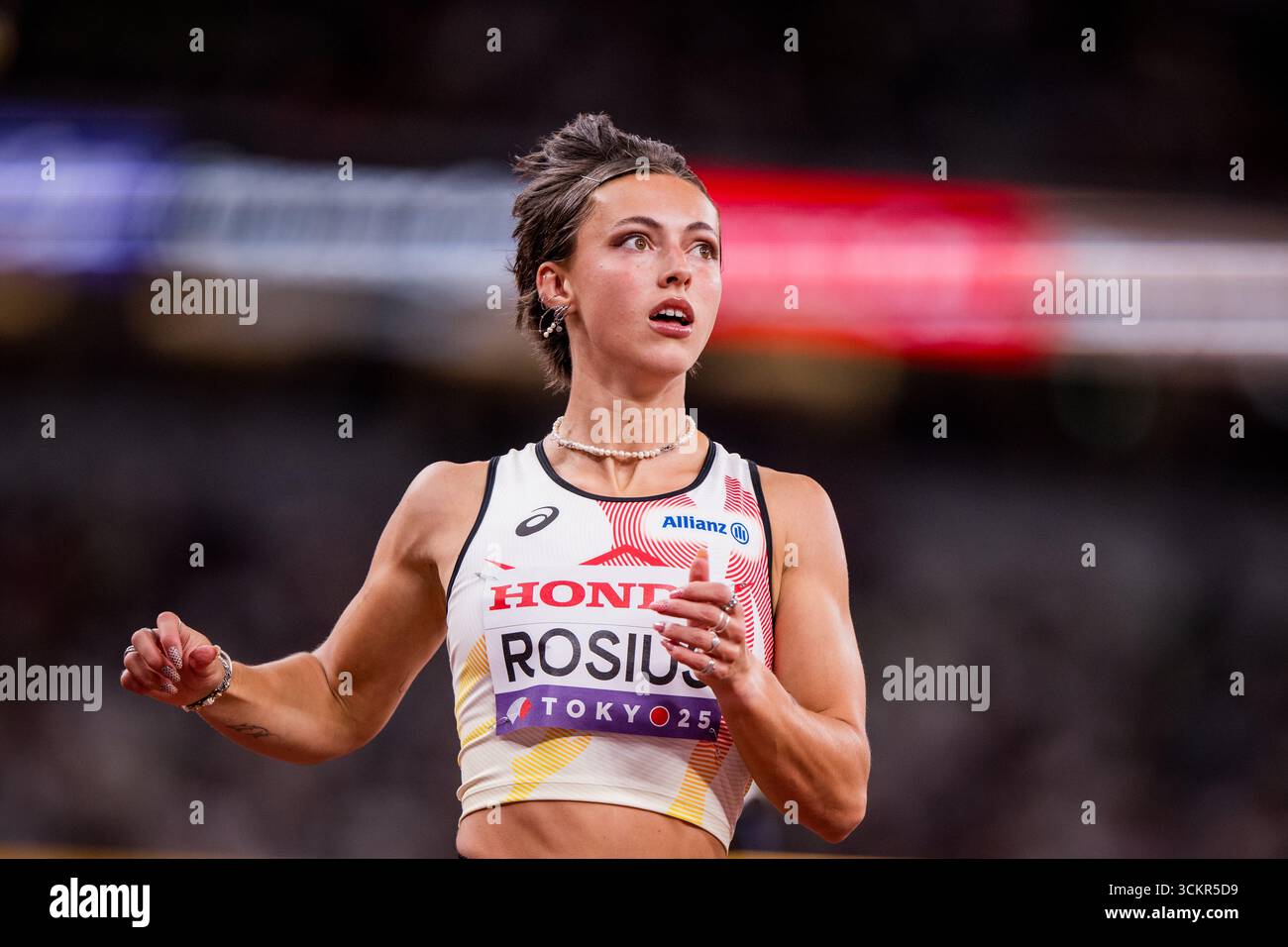 Belgian Rani Rosius pictured in action during the 100m women, Heat 2 ...