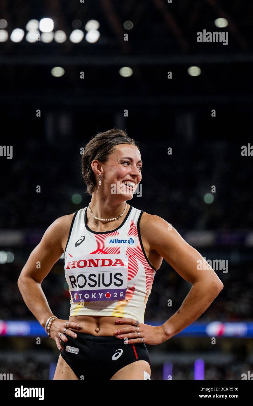 Belgian Rani Rosius pictured after the 100m women, Heat 2, in the World ...