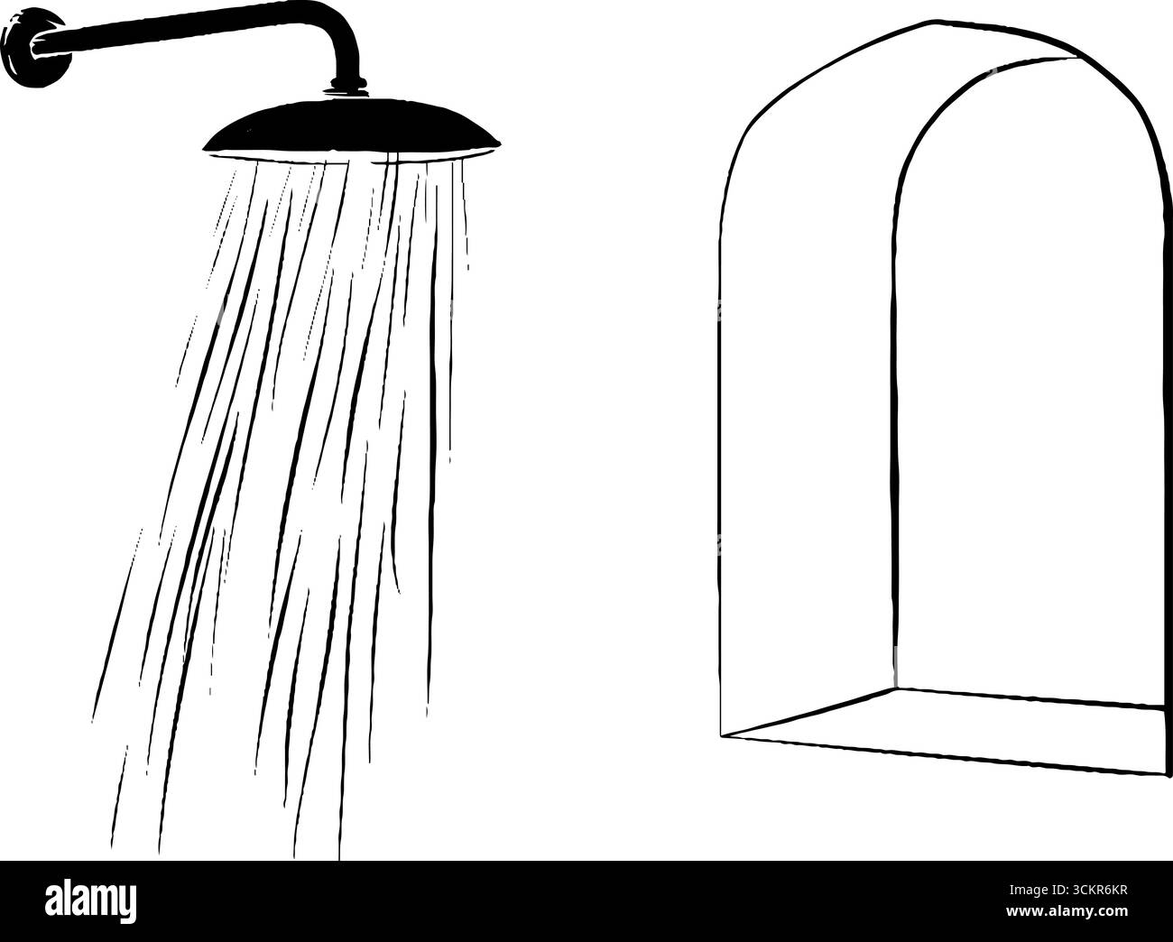 Sleek showerhead Stock Vector Images - Alamy