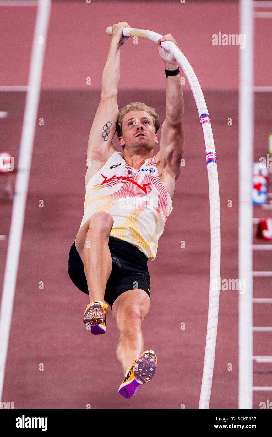Belgian Ben Broeders pictured in action during the men's pole vault ...