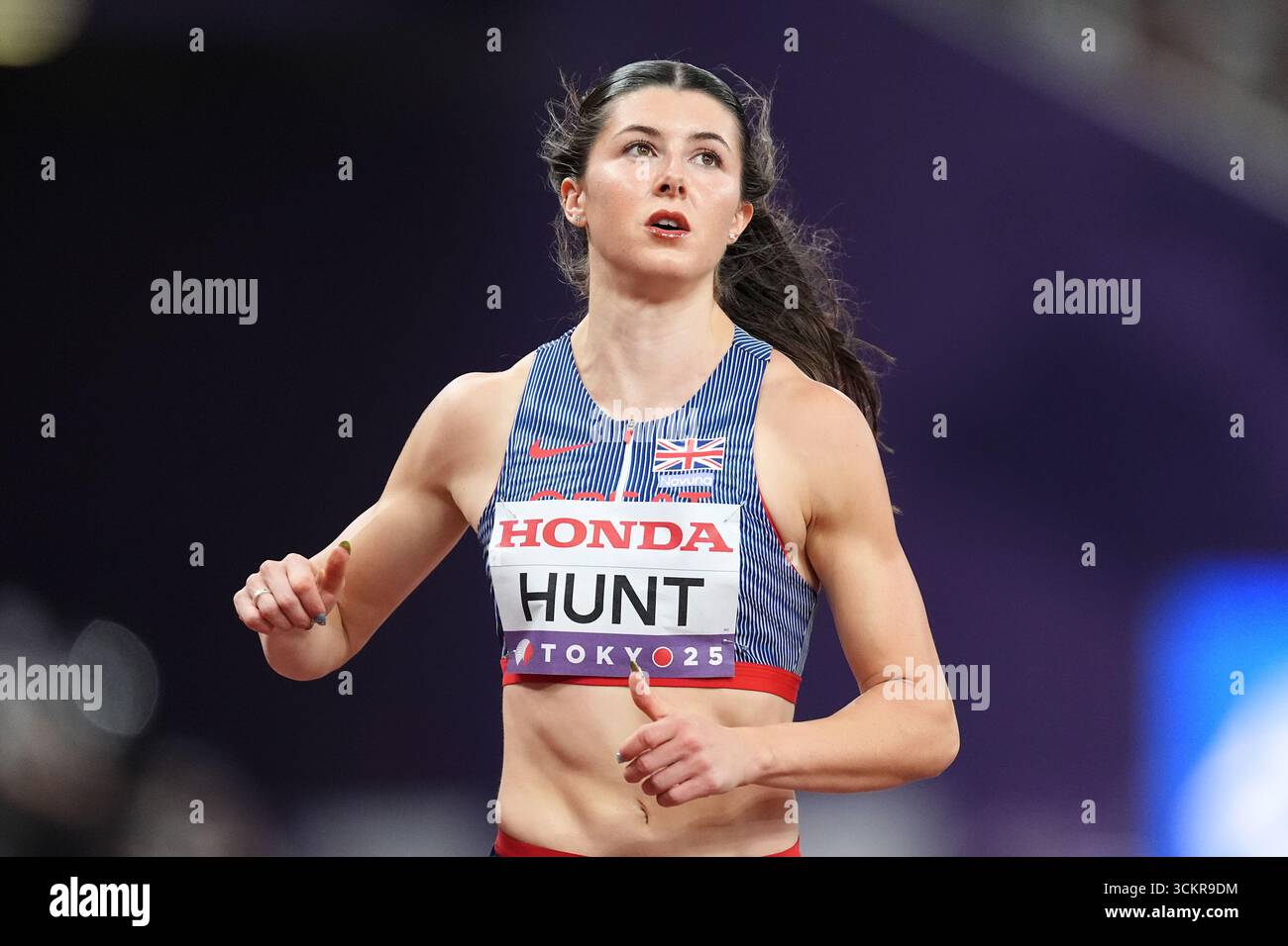 Amy Hunt of Great Britain after finishing second in heat 6 of the Women ...