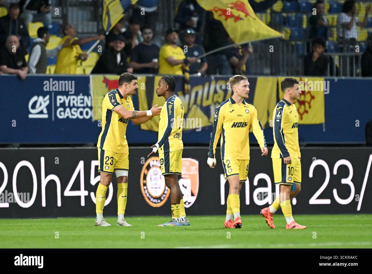 03 Joseph KALULU (pau) - 23 Anthony BRIANCON (pau) during the Ligue 2 ...