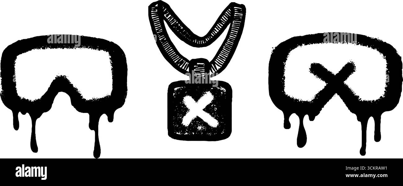 Stealth theme with night vision goggles and tactical vest symbols Stock ...
