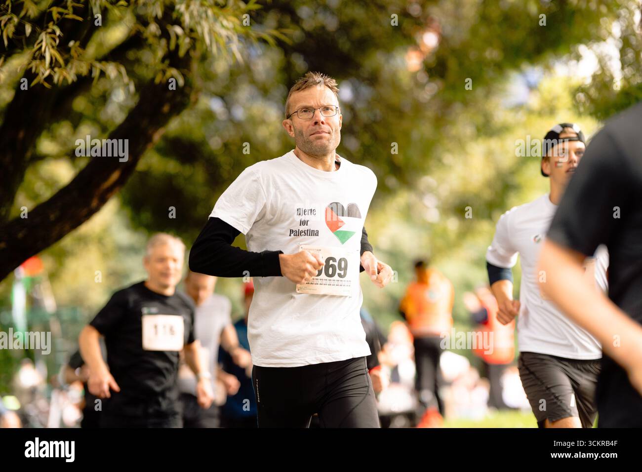 Oslo 20250913. The organization Run For Palestine Oslo is holding a solidarity run for Palestine ...