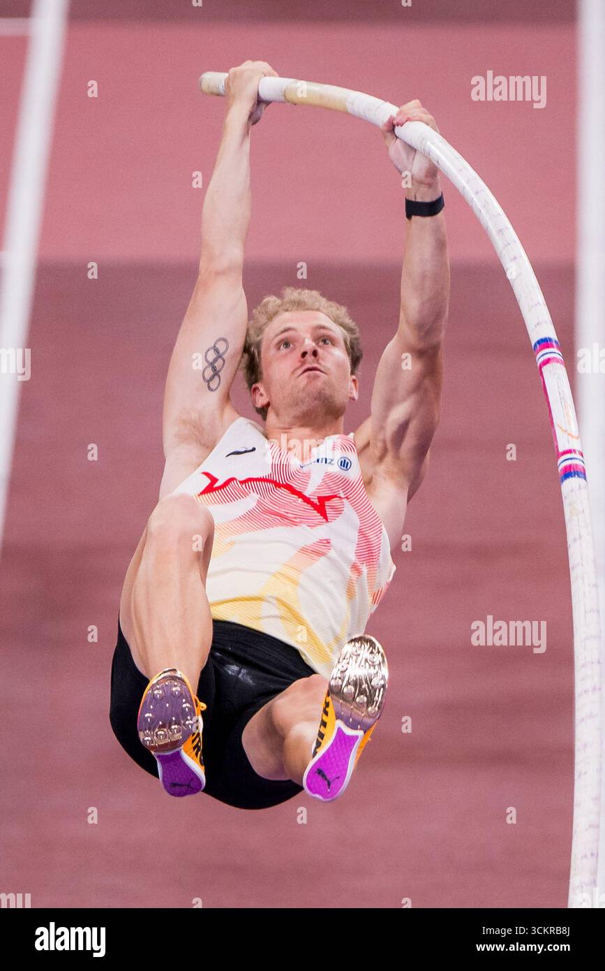 Belgian Ben Broeders pictured in action during the men's pole vault ...