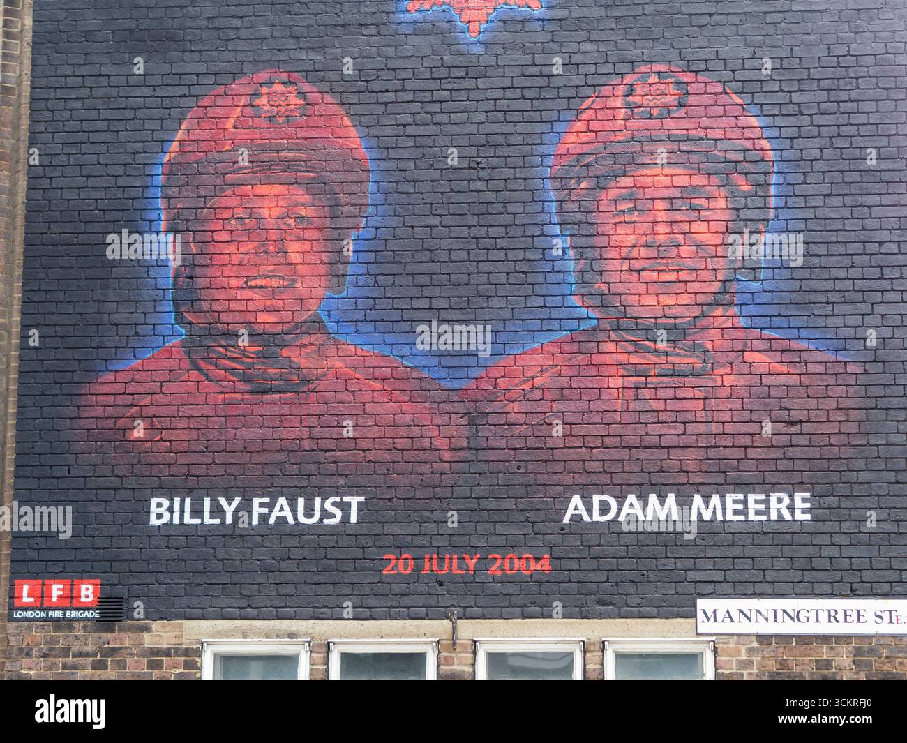 Mural of Two Firefighters, (who died in service), Whitechapel Fire ...