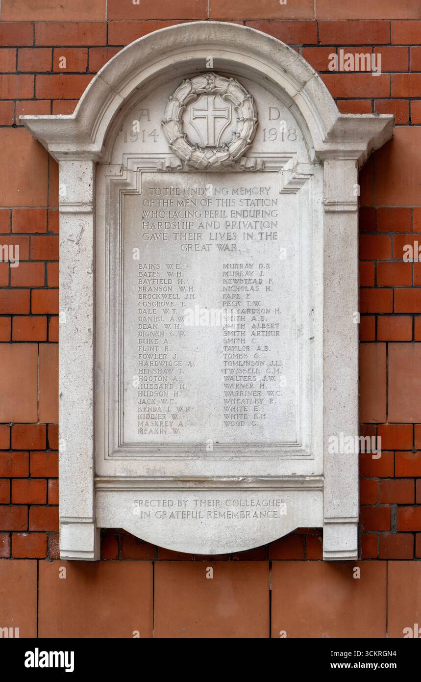 Nottingham Railway Station War Memorial, which honours the employees of ...