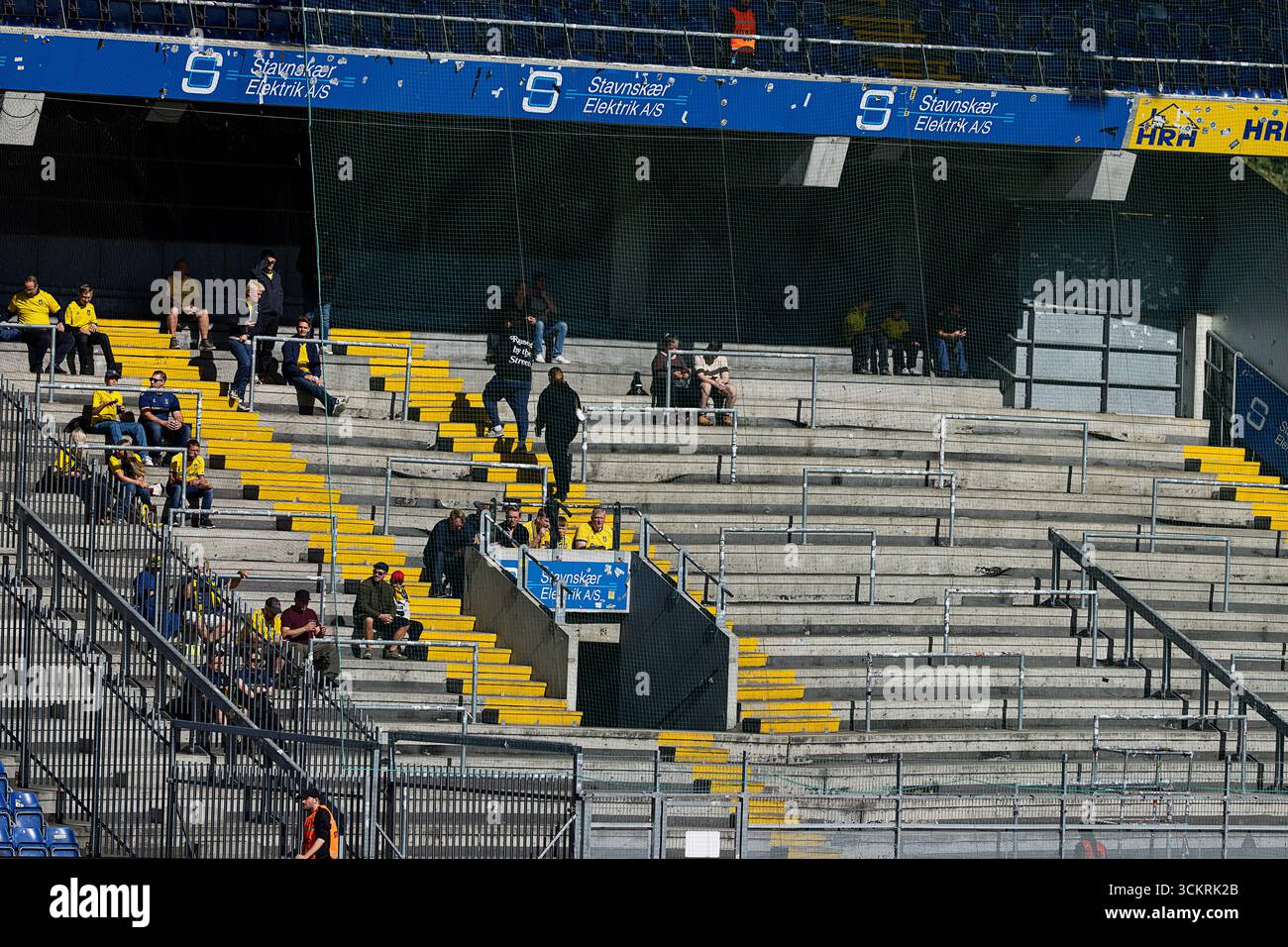Brondby, Denmark. 13th Sep, 2025. The away stand before the Super ...