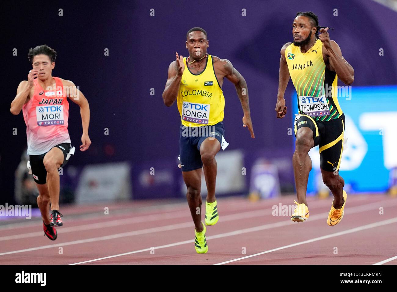 Jamaica's Kishane Thompson, Colombia's Ronal Longa and Japan's Yuhi ...