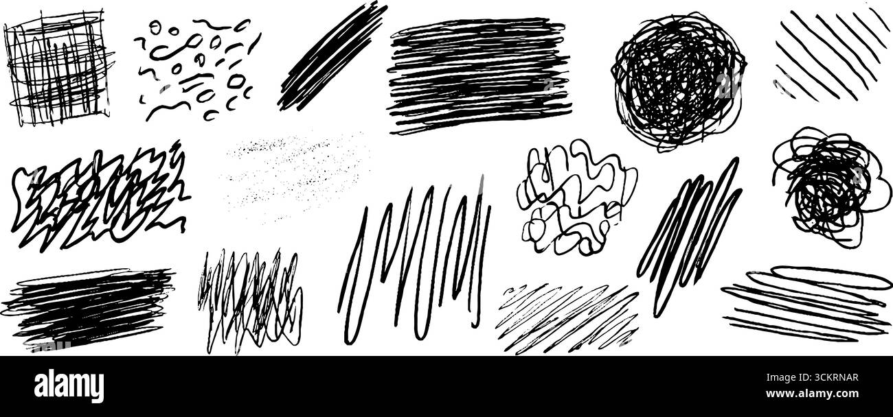 Dynamic collection of twelve hand-drawn static textures for creative ...
