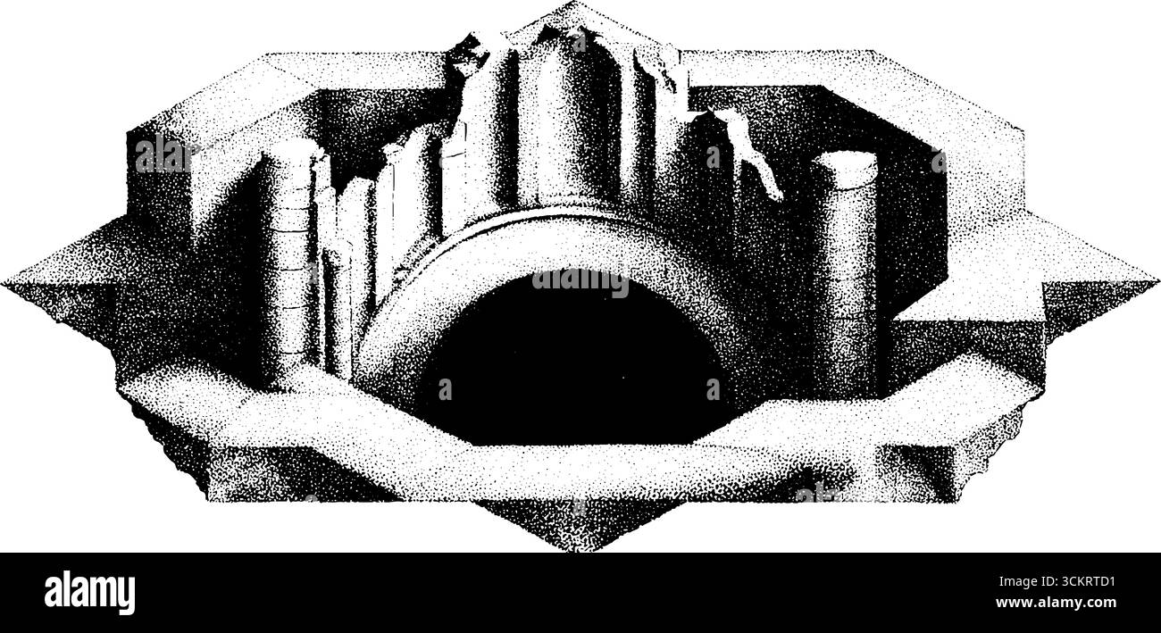 Geometric structure with concentric octagons and central void in ...