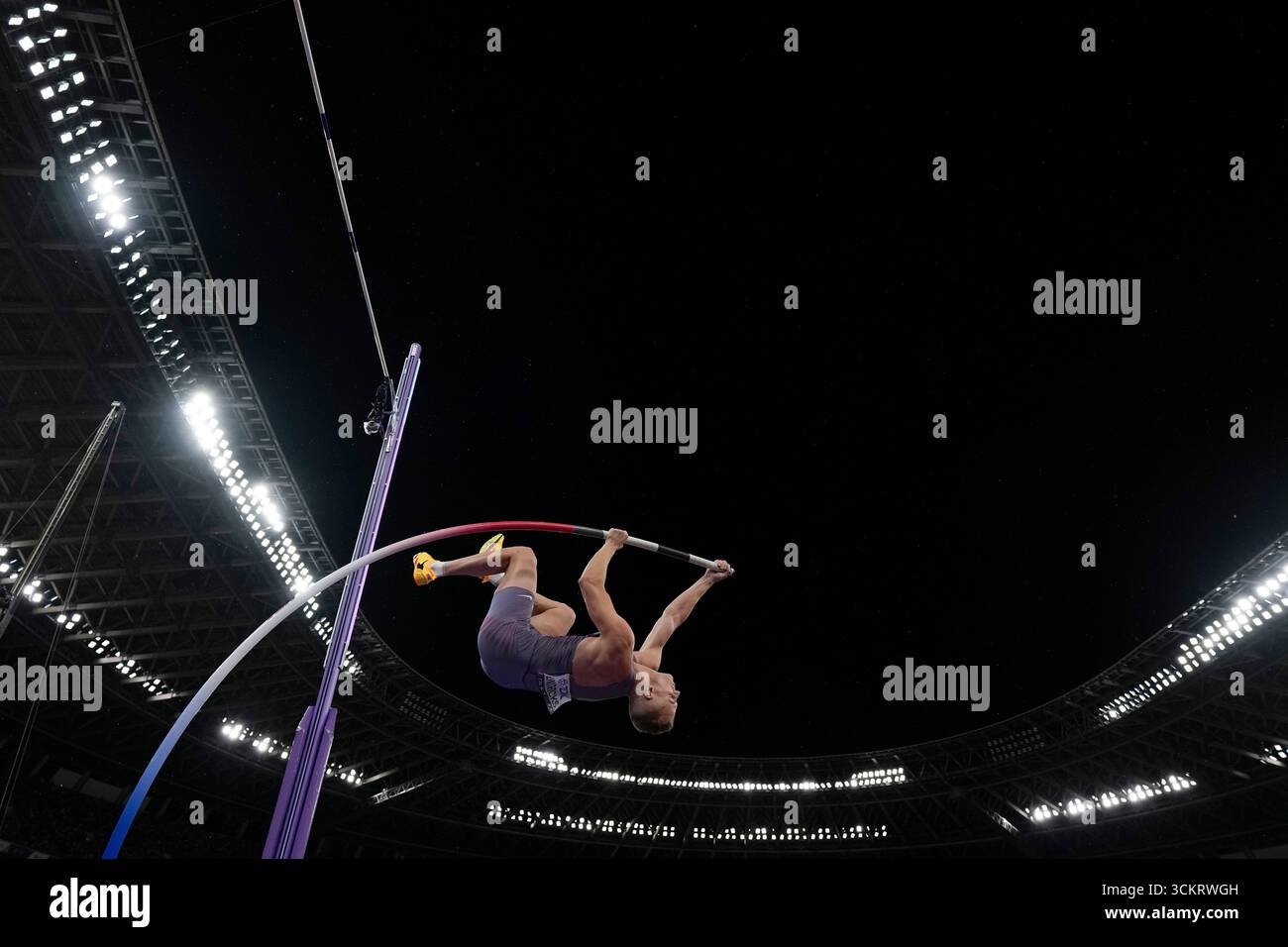United States' Sam Kendricks competes in the men's pole vault ...