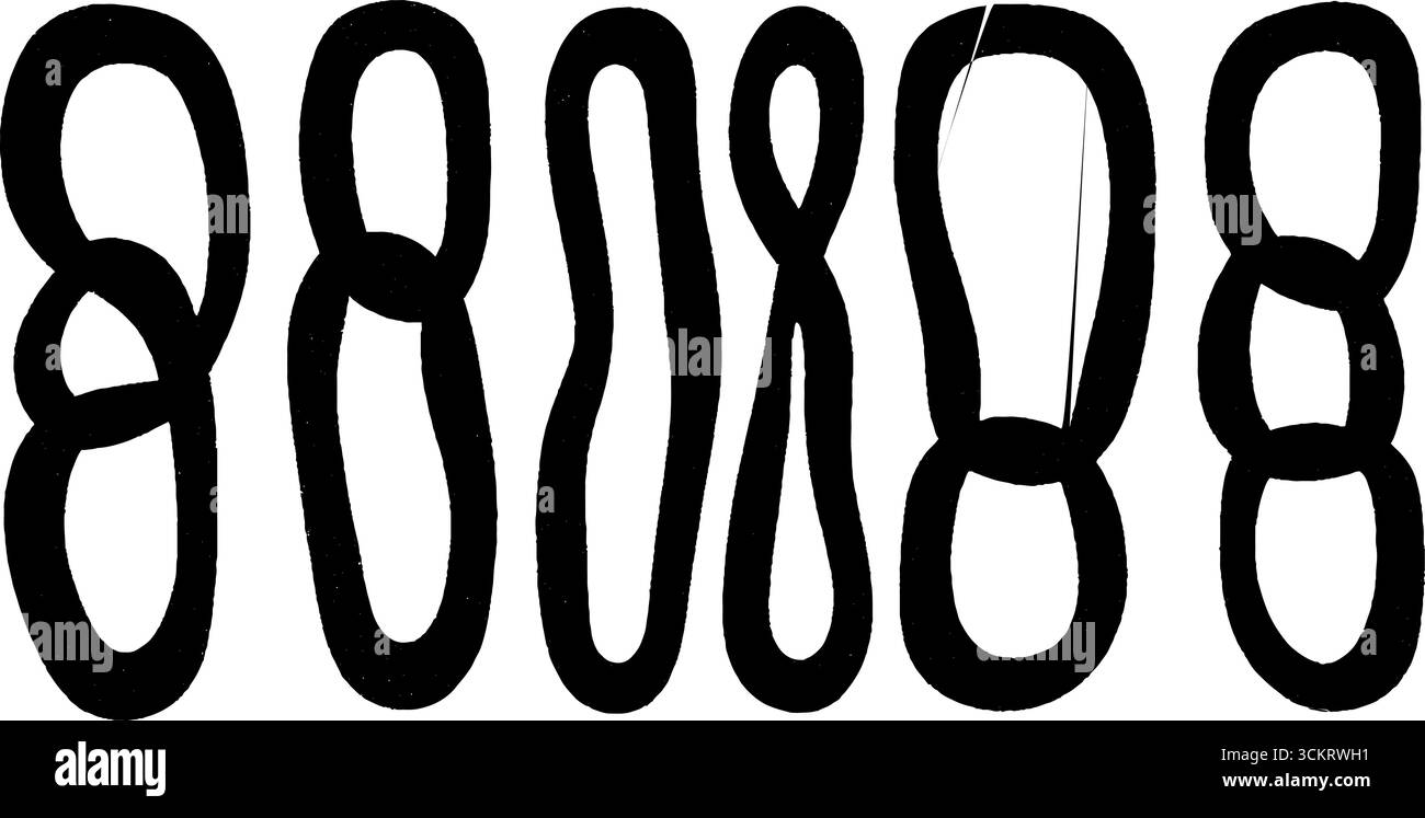 Minimalist black and white abstract chain link pattern design Stock ...