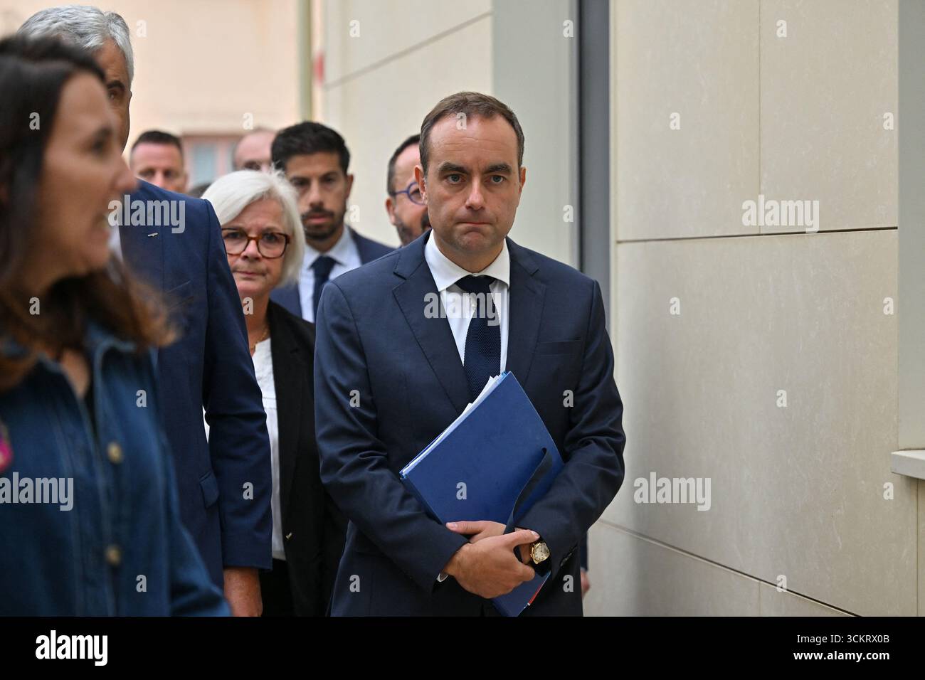French Prime Minister Sebastien Lecornu makes his first visit to a ...