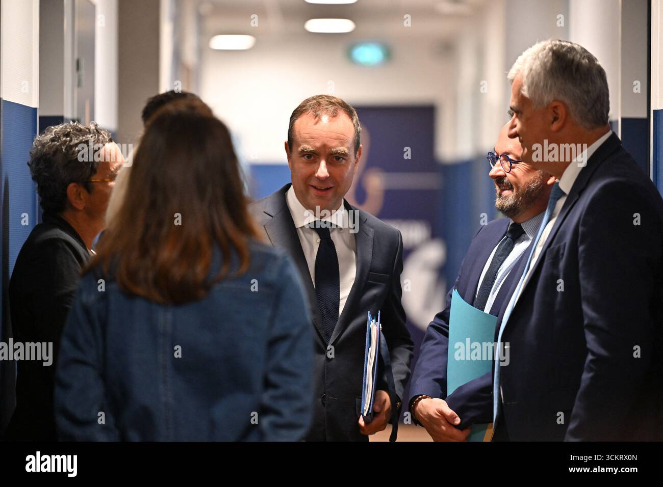 French Prime Minister Sebastien Lecornu makes his first visit to a ...