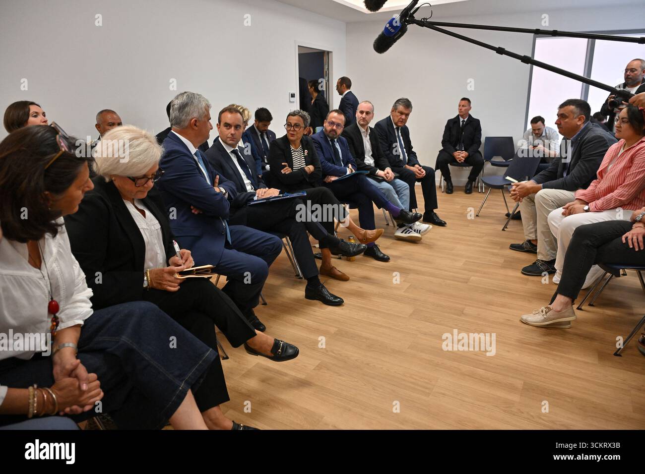 French Prime Minister Sebastien Lecornu makes his first visit to a ...