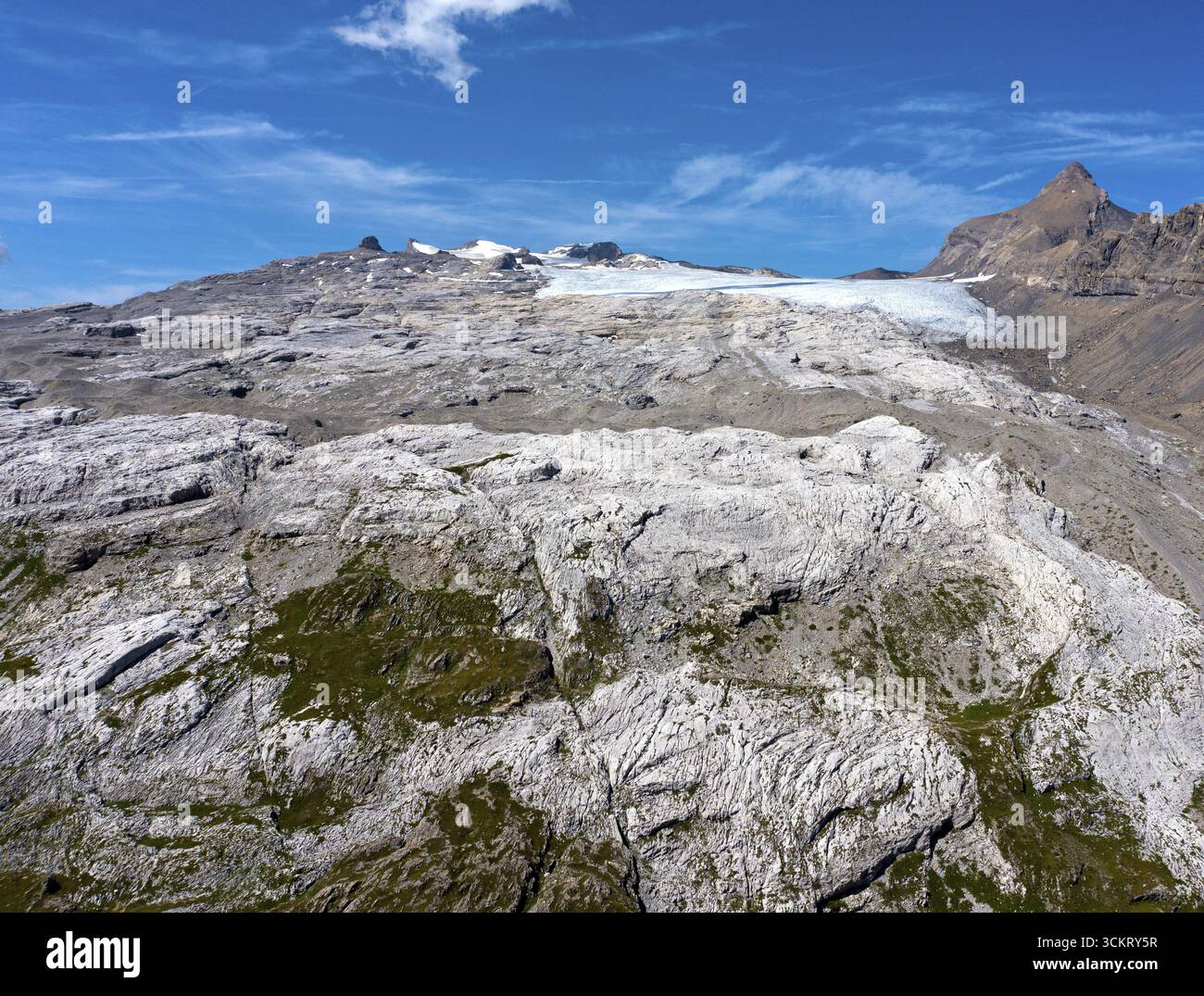 Karst landscape Lapis de Tsanfleuron between Sanetsch Pass and ...